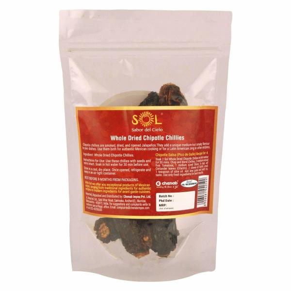 Sol Whole Dried Chipotle Chillies 60gm - JioMart