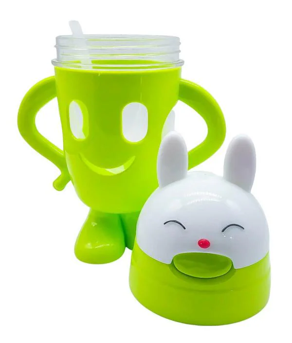 Te Quiti Green Plastic Leakproof Durable BPA Free Non-Toxic Baby Sipper With Straw 200ml - JioMart