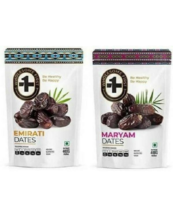 Wholesome First Maryam and Saudi Dates 400g (Pack of 2) - JioMart