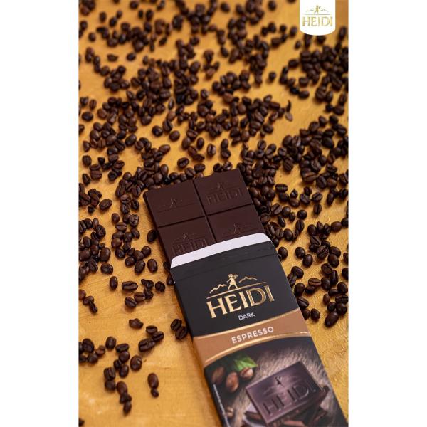 Heidi Espresso Ground Coffee Beans Vegan Dark Chocolate Bar, 100% Veg ...