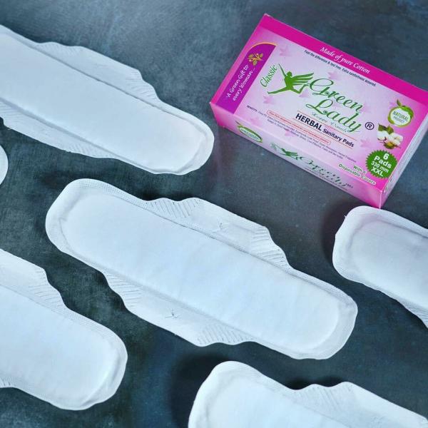 Green Lady Classic Organic Biodegradable Herbal Sanitary Napkin Pads ...