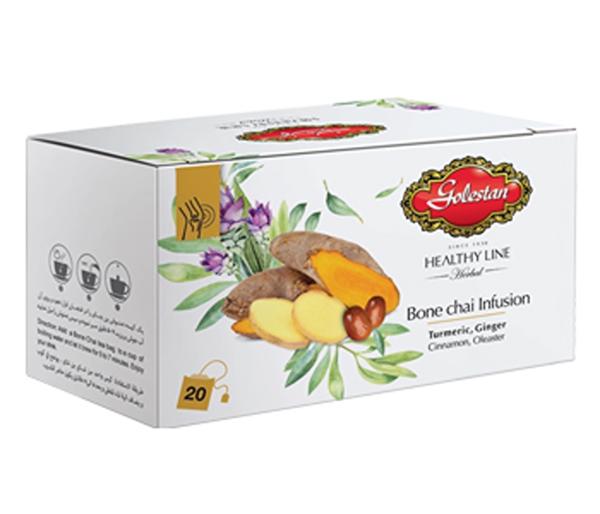 Golestan Healthy Line, Herbal Bone Chai Infusion, Turmeric & Ginger, 20 ...
