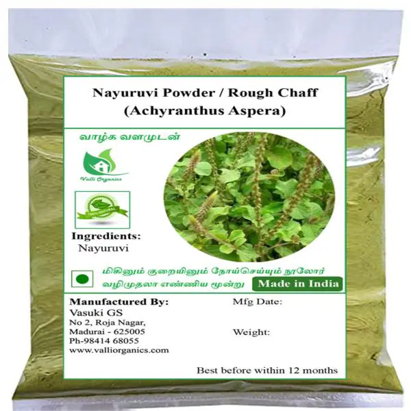 Valli Organics Nayuruvi Powder | Rough Chaff | Chirchita | Uttarani 100gm - JioMart