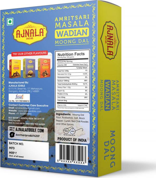 Ajnala Amritsari Moong Dal Masala Wadi, 200 g - JioMart