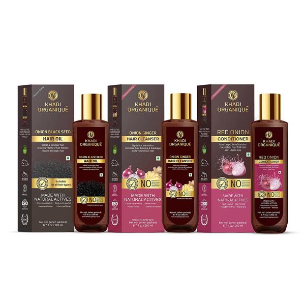 Khadi Organique Hair Care Kit For Hair Dandruff & Hair Fall Combo (Pack ...