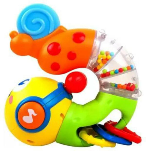 Sanjary Multicolor Plastic Baby Musical Twisting Worm Rattle Toys ...