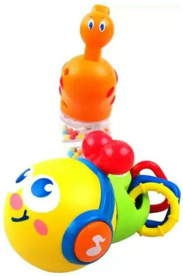 Sanjary Multicolor Plastic Baby Musical Twisting Worm Rattle Toys ...