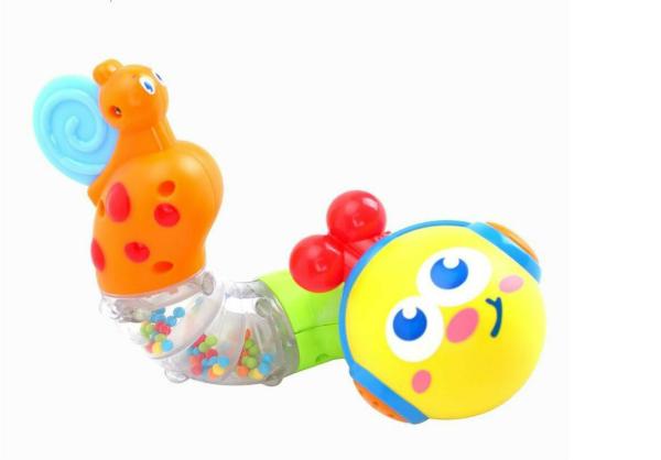 Sanjary Multicolor Plastic Baby Musical Twisting Worm Rattle Toys ...