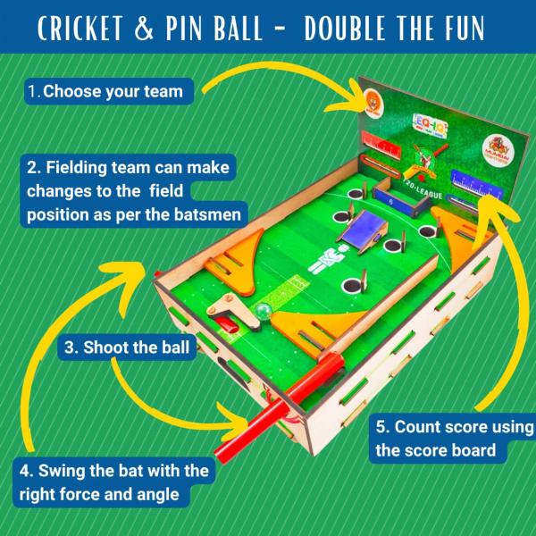 Eqiq Think Labs Cricket Pinball Machine - JioMart