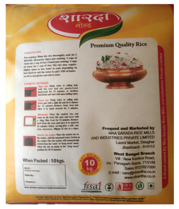 Shardha Gold Basmati Sela 10 Kg Premium Quality Rice - JioMart