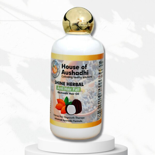 House of Aushadhi Shine Herbal Hair Oil with Almonds, Coconut ...