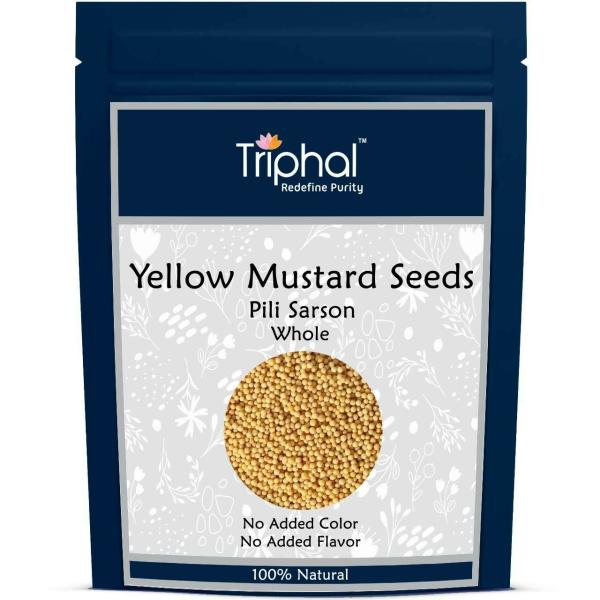 TRIPHAL Yellow Mustard Seeds or Pili Sarson - Premium Handpicked Seeds ...