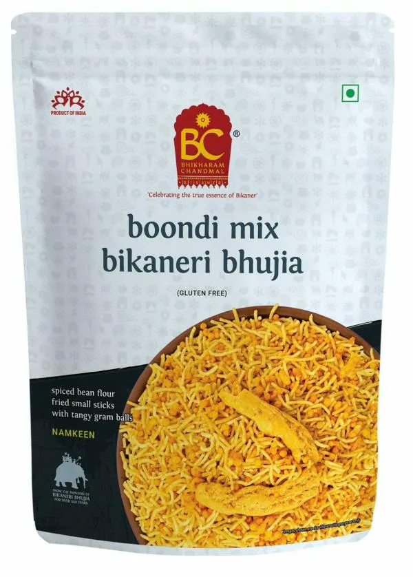 Bhikharam Chandmal - Boondi Mix Bhujia & Bikaneri Bhujia - Spicy Snacks ...