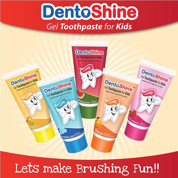 DentoShine Gel toothpaste for Kids Mango, Pack of 3 (80 g each) - JioMart