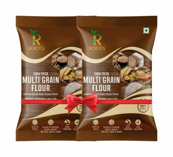 Roots Bioscience Farm Fresh Multi Grain Flour With Low Glutein Khapli ...