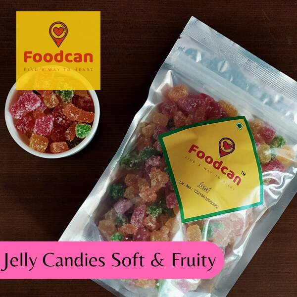 Foodcan Jelly Candies | Sugar Coated Jelly Candy (Fruits Flavored Chewy ...