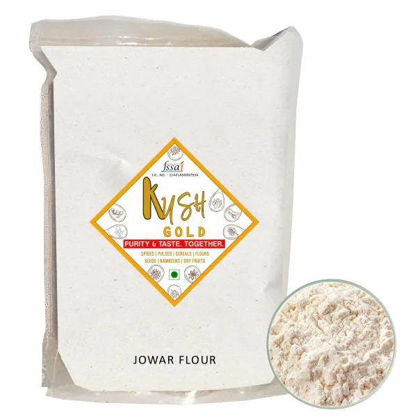 Kush Gold Jowar (Jawar) Atta / Sorghum Flour / White Millet Flour 1.5Kg ...
