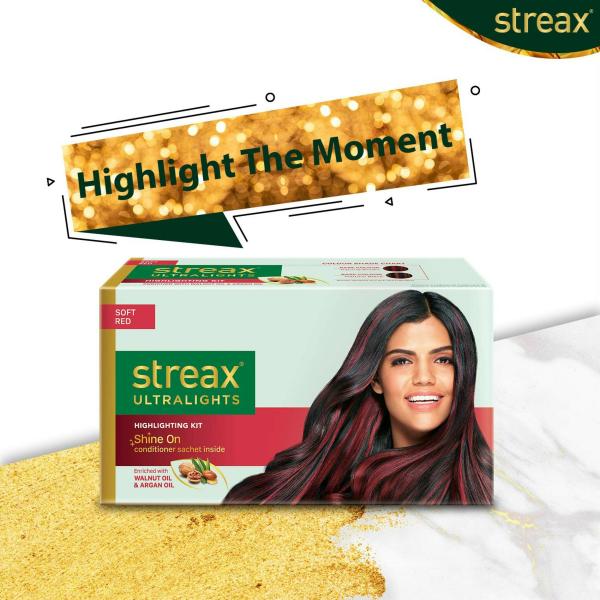 Streax Soft Red Highlights Kit For Men And Women, 60 Ml (Pack Of 3 ...