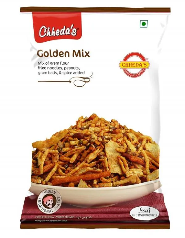 Chheda's - Yellow Banana Chips (300 Gm) and Golden Mix (350 Gm) | Banana Wafers | Indian Namkeen ...