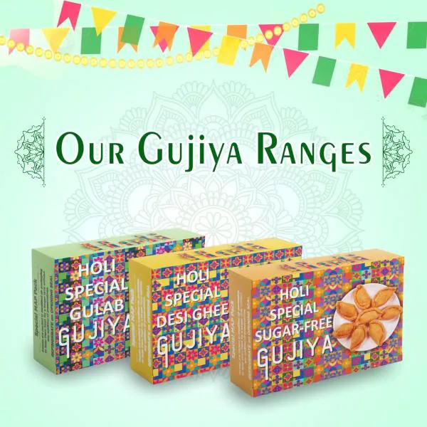 Delight Foods Holi Special Gulab/ Rose Gujiya -Holi Gift Box, Indian ...