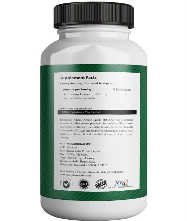 Sam Health Curcumin - 60 Capsules - JioMart