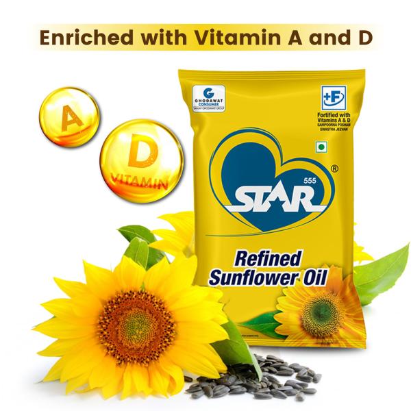 Star555 Refined Sunflower Oil 1 L| Delicious & Tasty Cooking Oil For a Healthy Life - Pack of 3 ...