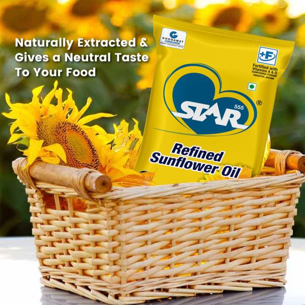 Star555 Refined Sunflower Oil 1 L| Delicious & Tasty Cooking Oil For a Healthy Life - Pack of 3 ...