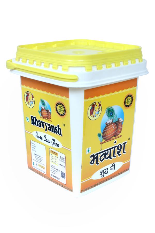 BHAVYANSH Pure Desi Danedar Cow ghee Mason bucket 5 ltr - JioMart