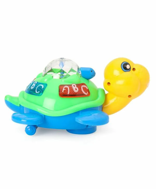 KiddyBuddy Bump & Go Turtle With Music And Light - Multicolor - JioMart