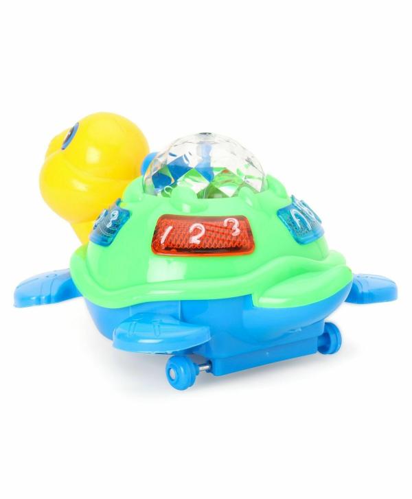 KiddyBuddy Bump & Go Turtle With Music And Light - Multicolor - JioMart
