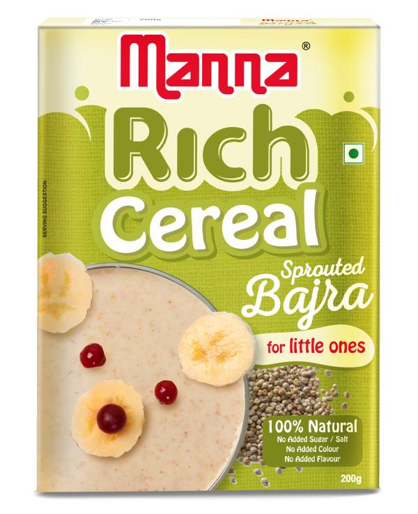 Manna Sprouted Bajra 200g | Baby Cereal | Baby Food | 100% Natural ...