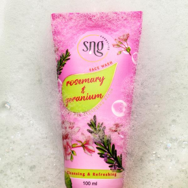 SNG Cosmetics Rosemary & Geranium Face wash - 100ml - JioMart