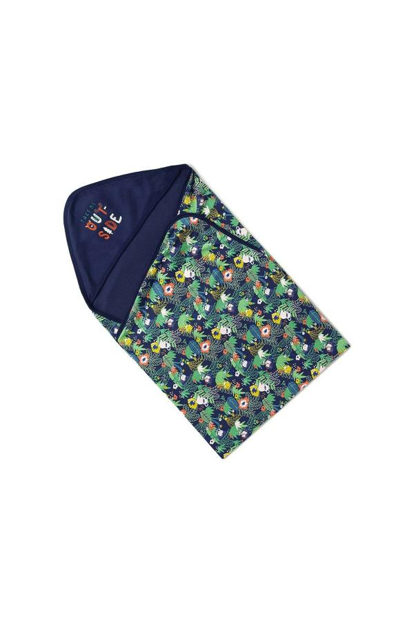 The Boo Boo Club White Printed Cotton Hooded Blanket - JioMart