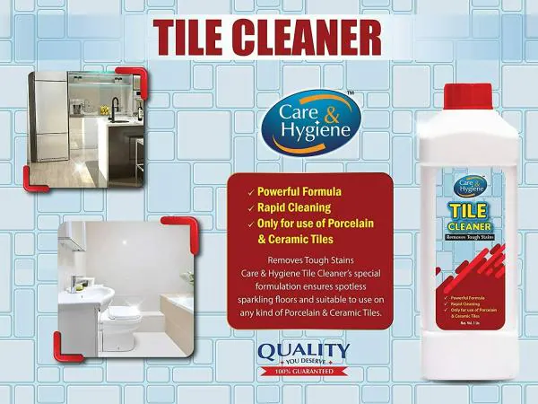 Care & Hygiene Tile Cleaner 1ltrs, Red, Descaler, Removes Heavy Stains ...