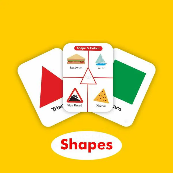 Clapjoy Multicolor Double Sided Flash Cards - Shapes, Colours And ...
