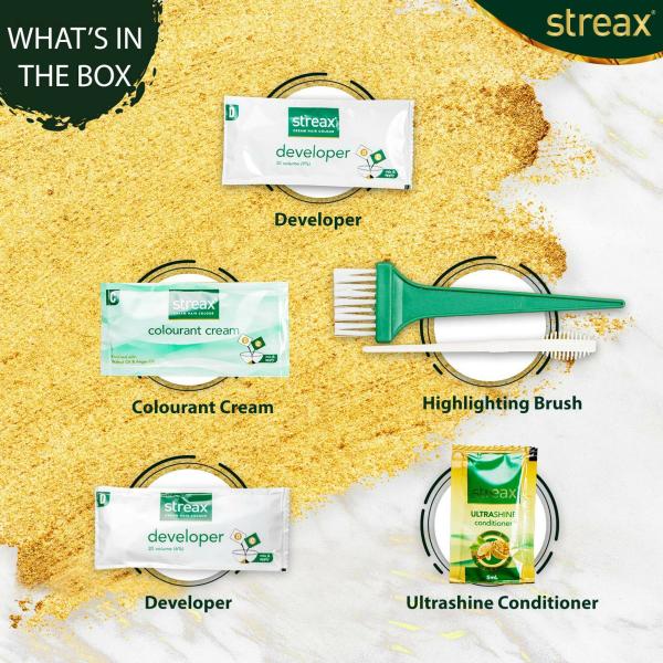 Streax Vibrant Red Highlights Kit For Men And Women, 60 Ml (Pack Of 3 ...