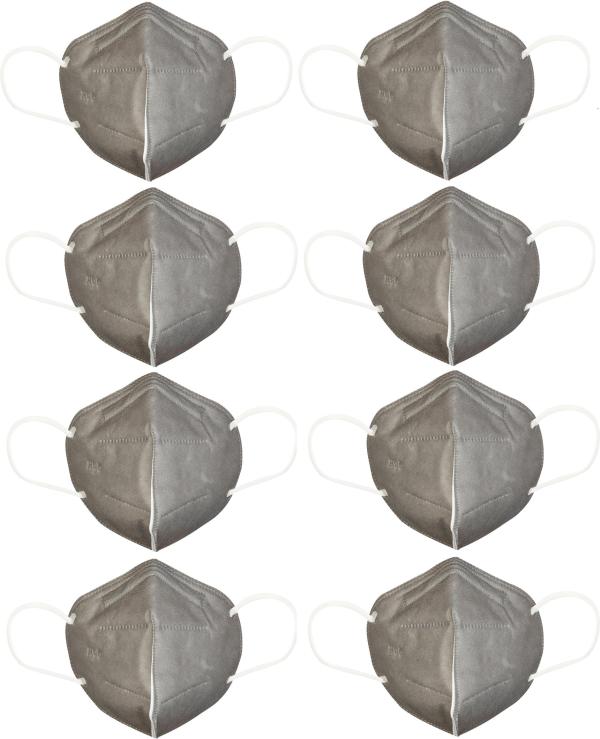 Benison India Grey N95 Anti Pollution Mask (Pack Of 8) - JioMart