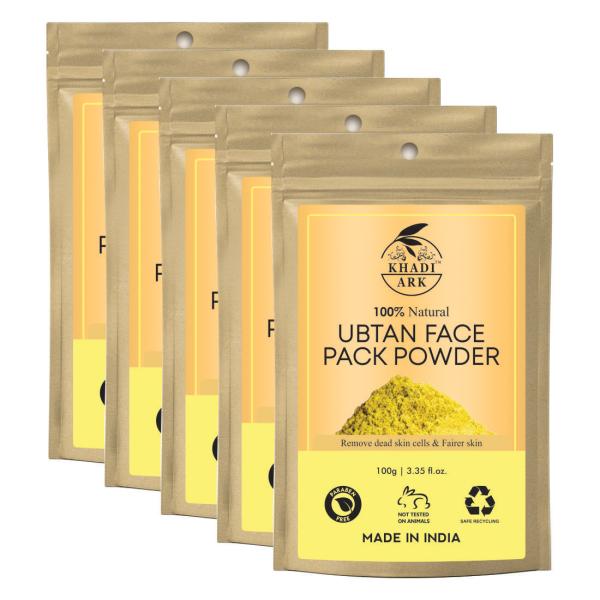 Khadi Ark Ubtan Face Pack Powder For Glowing Skin (Pack of 5, 100 GM Each) (500 g) - JioMart