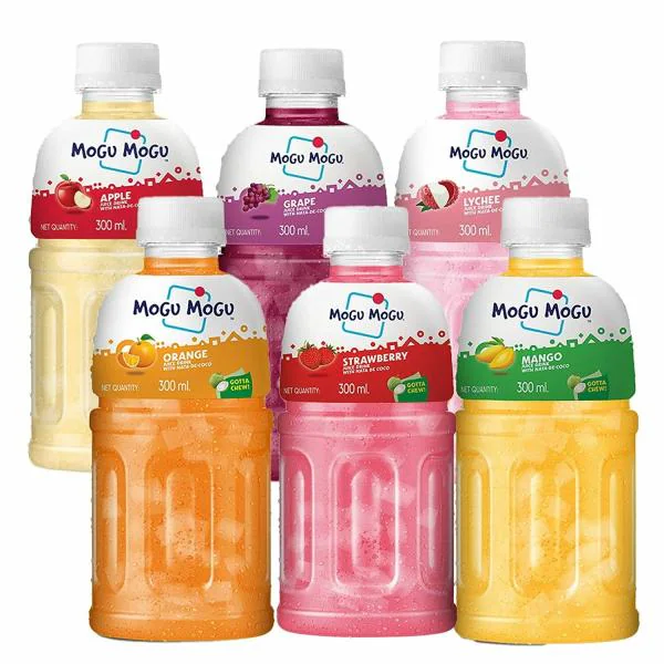 MOGU MOGU Multi Flavour Mix Fruit Juice with 25% NATA De Coco 300ML ...