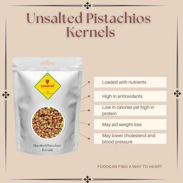 Foodcan Pista Plain Unsalted Without Shell, Raw Pistachios Kernels 250g ...