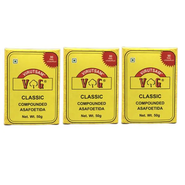 Virutsam VG Classic Compounded Asafoetida Cake- 50gm - PACK OF 3 - JioMart