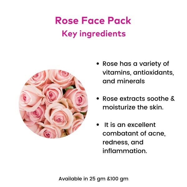 ROSA FACE PACK COMBO SET (ROSE, PACK OF 4 PCS. ) - 100GM EACH - JioMart