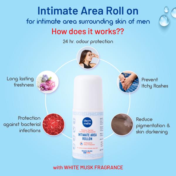 Derm & More Men Intimate Area Rollon for Intimate Skin and underarm ...