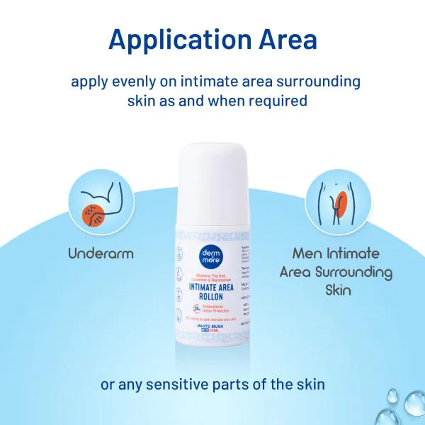 Derm & More Men Intimate Area Rollon for Intimate Skin and underarm ...