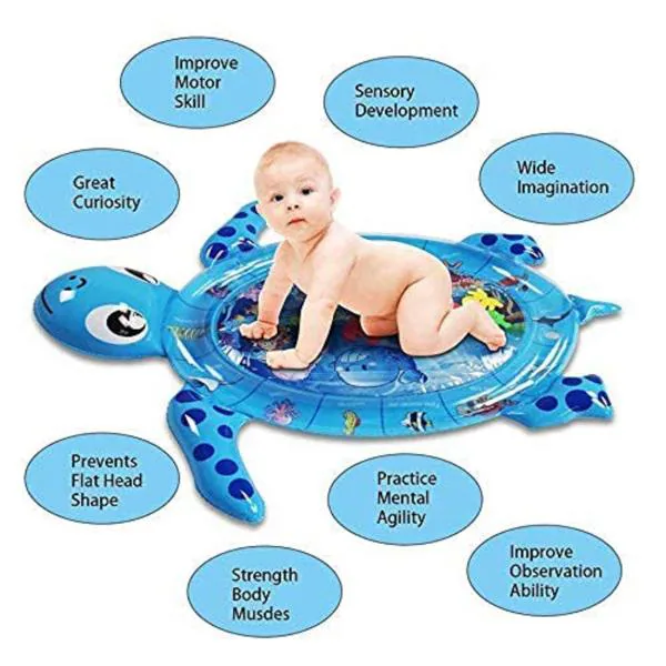 Mixcart Multicolor Turtle Leakproof Inflatable Tummy Time Water Play ...