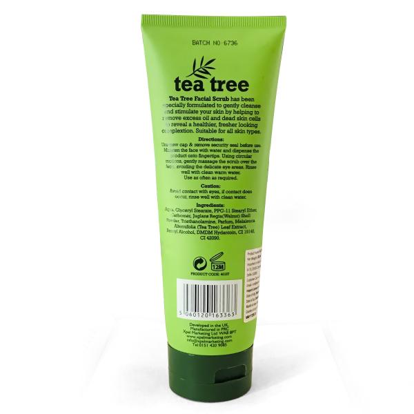 Tea Tree Facial Scrub With Tea Tree Oil & Walnut Shell for Acne ...