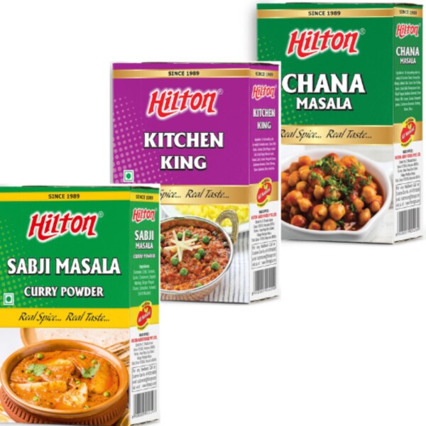 Hilton 300g Masala Combo | Chana Masala + Sabji Masala + Kitchen King ...