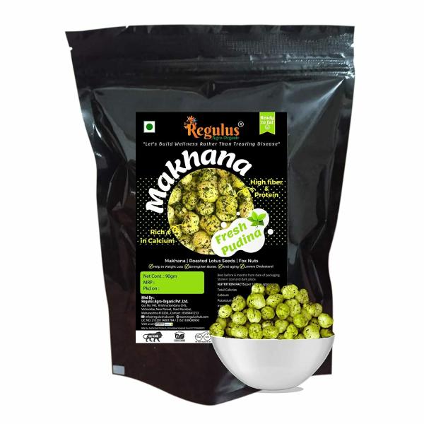 Regulus Pudina flavoured Makhana - 90 gm (Pack of 3) | Roasted | Fox ...