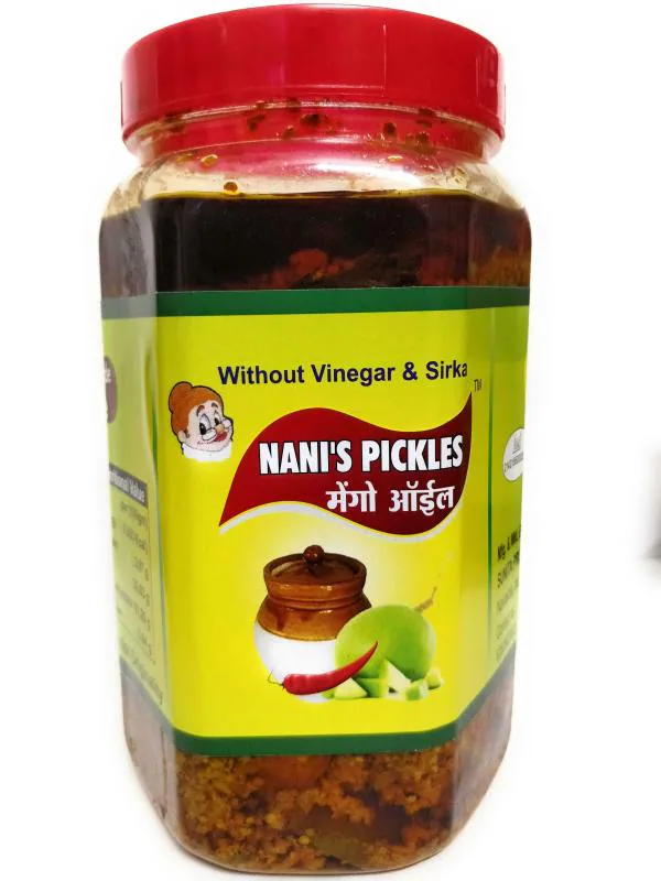 NANI'S PICKLES Home Made Mango Oil Pickle Sour No Preservative 1 kg ...