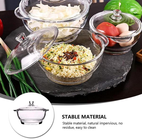 Cracker Transparent Glass Pougine Bowl Casserole 1500ml - JioMart